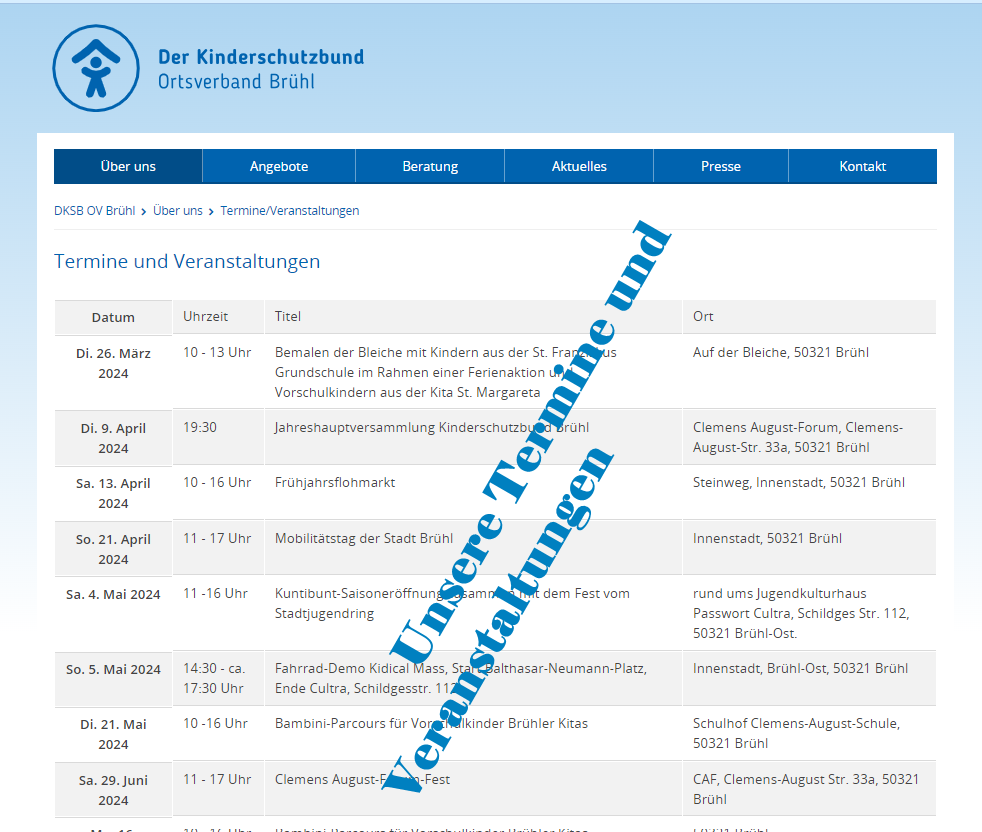 Details | Der Kinderschutzbund - Ortsverband Brühl